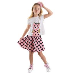 Denokids 2tlg. Outfit "Cheetah" in Wei&szlig;/ Rosa - 67% | Gr&ouml;&szlig;e 98 | Kinder-oberteile