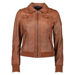 H.I.S. HIS Lederjacke in Cognac - 72% | Gr&ouml;&szlig;e 42 | Damenjacken