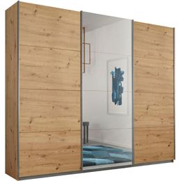 Kleiderschrank OTTO HOME "Mehrzweckschrank Aktenschrank M&ouml;bel Mietswohnung Schlafzimmer CORTONA", braun (eiche artisan), B:271cm H:229cm T:62cm, Holzwerkstoff, Schr&auml;nke, Kleiderschrank, in 3 Ausstattungen BASIC/CLASSIC/PREMIUM (SOFT-CLOSE) MADE IN GERMANY