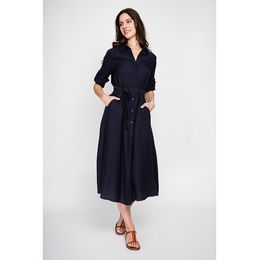 Le Jardin du Lin Leinen-Kleid in Dunkelblau - 68% | Gr&ouml;&szlig;e 38 | Damen-kleider