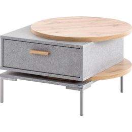 Couchtisch "Looks", grau (eiche landhausfarben, feel grau, eiche landhausfarben, eiche landhausfarben), B:65cm H:41,1cm T:65cm, LOOKS by Wolfgang Joop, Tische, Couchtisch, Solide Verarbeitung - Dieses Produkt ist in Deutschland gefertigt