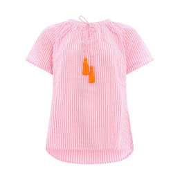 Zwillingsherz Bluse "Neon Streifen" in Rosa - 65% | Gr&ouml;&szlig;e S/M | Damen-blusen