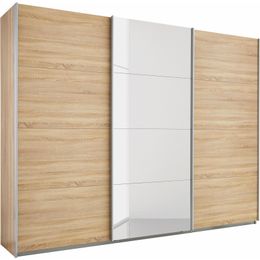 Kleiderschrank OTTO HOME "Mehrzweckschrank Aktenschrank M&ouml;bel Mietswohnung Schlafzimmer DOBENE", braun (eiche sonoma), B:270cm H:210cm T:62cm, Holzwerkstoff, Schr&auml;nke, Kleiderschrank, mit gro&szlig;en Spiegelelementen, inkl. Schubladeneinsatz MADE IN GERMANY