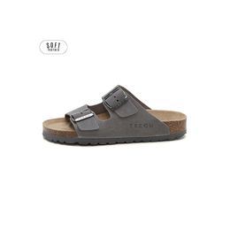 teegu Leder-Pantoletten in Grau - 44% | Gr&ouml;&szlig;e 37 | Damen-pantoletten