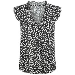 Sublevel Blusentop in Schwarz/ Wei&szlig; - 65% | Gr&ouml;&szlig;e XL | Damen-blusen
