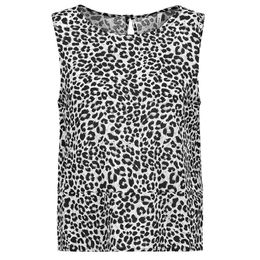 fresh made Blusentop in Wei&szlig;/ Schwarz/ Grau - 60% | Gr&ouml;&szlig;e S | Damen-blusen