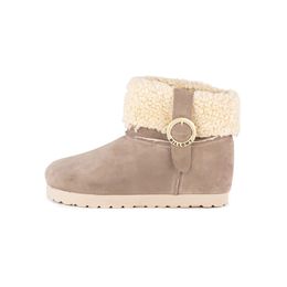 billowy Leder-Winterboots in Beige - 69% | Gr&ouml;&szlig;e 42 | Stiefeletten