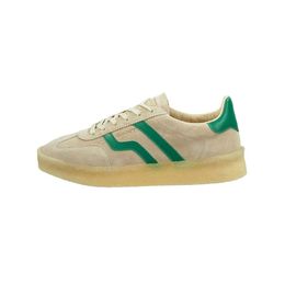 Gant Footwear Leder-Sneakers "Cuzima Crepe" in Beige/ Gr&uuml;n - 73% | Gr&ouml;&szlig;e 39 | Damen-sneakers