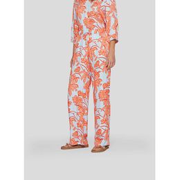 Rabe Hose in Hellblau/ Orange - 64% | Gr&ouml;&szlig;e 44 | Damenhosen