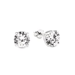 Paar Ohrstecker Amor "9061914", silber (silberfarben, kristallwei&szlig;), Ohrringe, Damen, 7mm, Silber 925 (Sterlingsilber), mit Zirkonia (synth.)