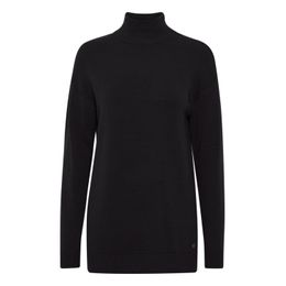 Strickfleece-Pullover oxmo "Strickpullover OXRatina", Damen, Gr. S, schwarz, Obermaterial: 50% Viskose CV. 27% Nylon NY. 23% Polyester PES., Pullover