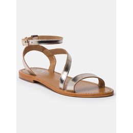 Les BAGATELLES Leder-Sandalen "Coney" in Gold - 30% | Gr&ouml;&szlig;e 40 | Damen-sandalen
