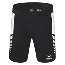 Erima Trainingsshorts "Six Wings" in Schwarz/ Wei&szlig; - 30% | Gr&ouml;&szlig;e 152 | Kinderhosen