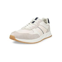 Ecco Leder-Sneakers "Otm" in Wei&szlig;/ Beige/ Dunkelblau - 66% | Gr&ouml;&szlig;e 40 | Damen-sneakers