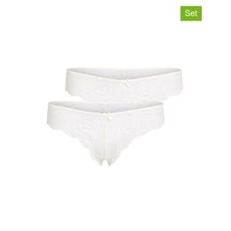 Hunkem&ouml;ller Hunkem&ouml;ller 3er-Set: Slips "Chelsea" in Wei&szlig; - 55% | Gr&ouml;&szlig;e M | Damen-unterteile