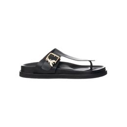 Patrizia Pepe Leder-Zehentrenner in Schwarz - 61% | Gr&ouml;&szlig;e 39 | Damen-sandalen