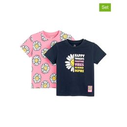 COOL CLUB 2er-Set: Shirts in Rosa/ Dunkelblau - 41% | Gr&ouml;&szlig;e 98 | Kinder-oberteile