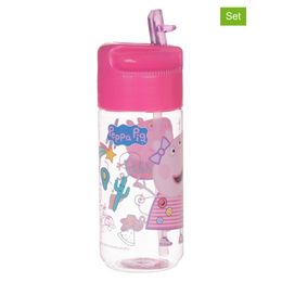Peppa Pig Trinkhalmflasche "Peppa Wutz" in Rosa - 430 ml - 60% | Kinder-austruestung-accessoires
