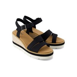 Toms Shoes TOMS Keilsandaletten in Schwarz - 52% | Gr&ouml;&szlig;e 39 | Damen-sandalen
