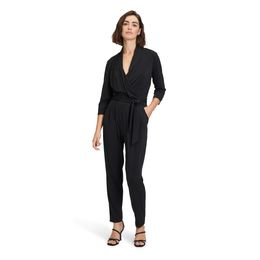 Overall Betty Barclay "Damen mit Eingrifftaschen", Damen, Gr. 44, Normalgr&ouml;&szlig;en, schwarz, Jersey, Obermaterial: 94% Polyester, 6% Elasthan, figurumspielend, Overalls Overall, Form
