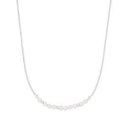 Kette mit Anh&auml;nger s.Oliver "2039710", silber (silberfarben, kristallwei&szlig;), Halsketten, Damen, Silber 925 (Sterlingsilber), L: 45 B: 1,5mm, mit Stein (synth.), B:1,5mm