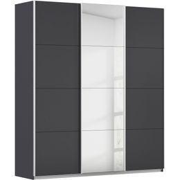 Kleiderschrank OTTO HOME "Mehrzweckschrank Aktenschrank M&ouml;bel Mietswohnung Schlafzimmer CORTONA", graumetallic, B:203cm H:229cm T:62cm, Holzwerkstoff, Schr&auml;nke, Kleiderschrank, in 3 Ausstattungen BASIC/CLASSIC/PREMIUM (SOFT-CLOSE) MADE IN GERMANY