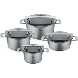 Topf-Set Fissler "Phi Collection", silber (silberfarben), T&ouml;pfe, cookstar Allherdboden; Edelstahl 18/10; Made in Germany