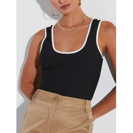 Milan Kiss Top in Schwarz/ Wei&szlig; - 54% | Gr&ouml;&szlig;e L | Damen-tops