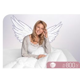 G&auml;nsedaunenbettdecke Schlafstil "D800", wei&szlig;, B:200cm L:220cm, Bezug: 100% Baumwolle. F&uuml;llung: 100% G&auml;nsedaunen, Bettdecken, hergestellt in Deutschland, allergikerfreundlich