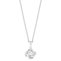 Kette mit Anh&auml;nger Amor "2026270", bunt (silberfarben, wei&szlig;), Halsketten, Damen, Silber 925 (Sterlingsilber), L: 45, mit Zirkonia (synth.)