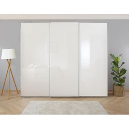 Kleiderschrank OTTO HOME "Mehrzweckschrank Aktenschrank M&ouml;bel Mietswohnung Schlafzimmer KOLUNA", alpinwei&szlig;, hochglanz wei&szlig;, B:271cm H:210cm T:62cm, Holzwerkstoff, Schr&auml;nke, Kleiderschrank, Breiten 203/271/315/360cm H&ouml;hen 210/229 Hochglanzfront MADE IN GERMANY