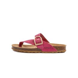 billowy Leder-Zehentrenner in Fuchsia - 43% | Gr&ouml;&szlig;e 37 | Damen-sandalen