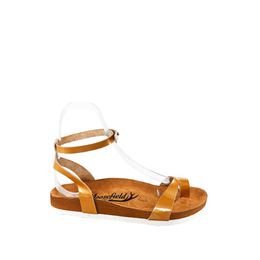 Moosefield Leder-Sandalen in Gold - 78% | Damen-sandalen