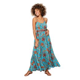 Aller Simplement Kleid in Hellblau/ Orange - 86% | Gr&ouml;&szlig;e 34-40 | Damen-kleider