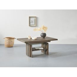 Couchtisch Hela "Funktionscouchtisch Henner", braun (wildeiche), B:110cm H:53cm T:68cm, Tische, Couchtisch, h&ouml;henverstellbar und ausziehbar