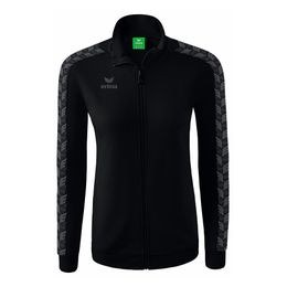 Erima Trainingsjacke "Essential Team" in Schwarz - 50% | Gr&ouml;&szlig;e 36 | Damen-outdoorjacken