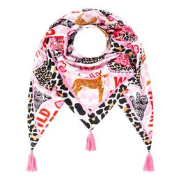 Zwillingsherz Dreieckstuch "Wild Heart" in Bunt - (L)200 x (B)90 cm - 34% | Damen-schals-tuecher