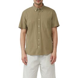 Kurzarmhemd s.Oliver, Herren, Gr. M, N-Gr, gr&uuml;n (forest gr&uuml;n), Web, Obermaterial: 100% Baumwolle, unifarben, regular fit taillenbedeckt, gerader Abschluss, Hemden, mit Brust Tasche