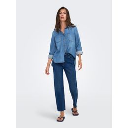 Only Jeans-Bluse in Hellblau - 35% | Gr&ouml;&szlig;e M | Damen-blusen