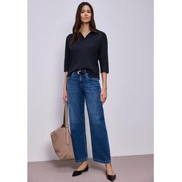 Street One Poloshirt in Dunkelblau - 46% | Gr&ouml;&szlig;e 36 | Damen-tops