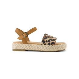 Toms Shoes TOMS Leder-Sandalen in Beige/ Hellbraun - 62% | Gr&ouml;&szlig;e 36 | Damen-sandalen