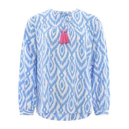Zwillingsherz Bluse "Aquarell Ovale" in Hellblau - 48% | Gr&ouml;&szlig;e L/XL | Damen-blusen