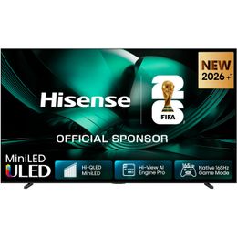 HISENSE QLED-Fernseher "100U7DSE", Energieeffizienz: F (A-G), schwarz, dunkelgrau, 100 &Prime;, Fernseher, Topseller
