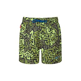 Trollkids Badeshorts "Haukland" in Gr&uuml;n/ Schwarz - 23% | Gr&ouml;&szlig;e 140 | Kinder-bademode