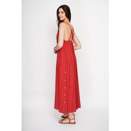 Le Jardin du Lin Leinen-Kleid in Rot - 70% | Gr&ouml;&szlig;e 36 | Damen-kleider