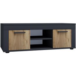 Wohnzimmertisch Vcm "Holz TV Lowboard M&ouml;bel Fernsehschrank Usilo L", braun (anthrazit, honig, eiche), B:102cm T:45cm, Regale, TV-Sideboard
