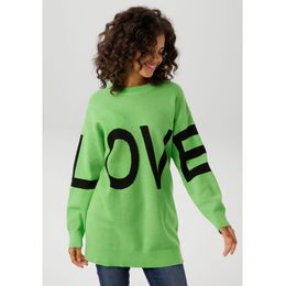 Aniston Pullover in Gr&uuml;n/ Schwarz - 65% | Gr&ouml;&szlig;e 40 | Damen-pullover-cardigans