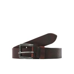 Jack & Jones Lederg&uuml;rtel JACK & JONES, Herren, Gr. 90, braun (dunkelbraun), Leder, unifarben, G&uuml;rtel Lederg&uuml;rtel