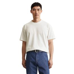 Marc O'Polo T-Shirt MARC O'POLO, Jungen, Gr. XL, wei&szlig; (egg wei&szlig;), Single Jersey, Obermaterial: 100% Baumwolle, relaxed fit, Rundhals, Shirts T-Shirt, relaxed, R&uuml;ckenprint