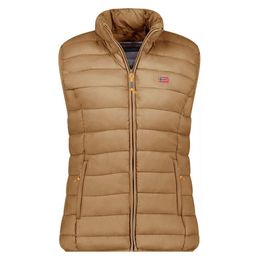 Geographical Norway Steppweste "Vatikolor" in Taupe - 63% | Gr&ouml;&szlig;e L | Damenjacken